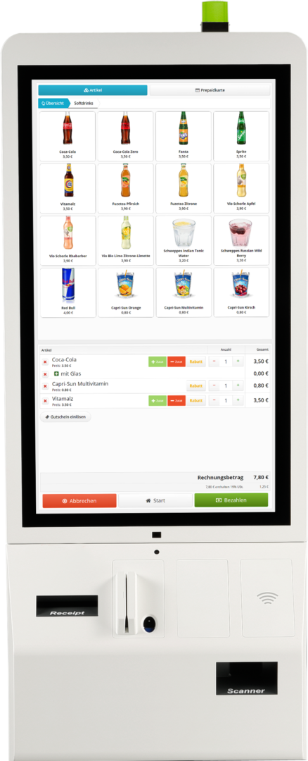 Selbstbedienung - Kiosksysteme und SB-Bestellterminals