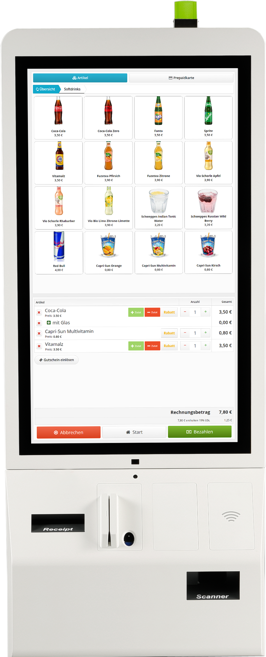 Selbstbedienung - Kiosksysteme und SB-Bestellterminals